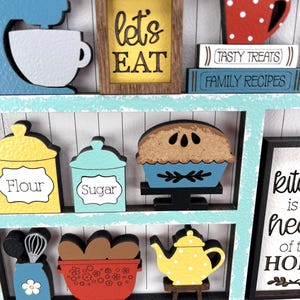 Mini Kitchen Hutch, Kitchen Shelf Sitters, Kitchen Tiered Tray, Kitchen ...