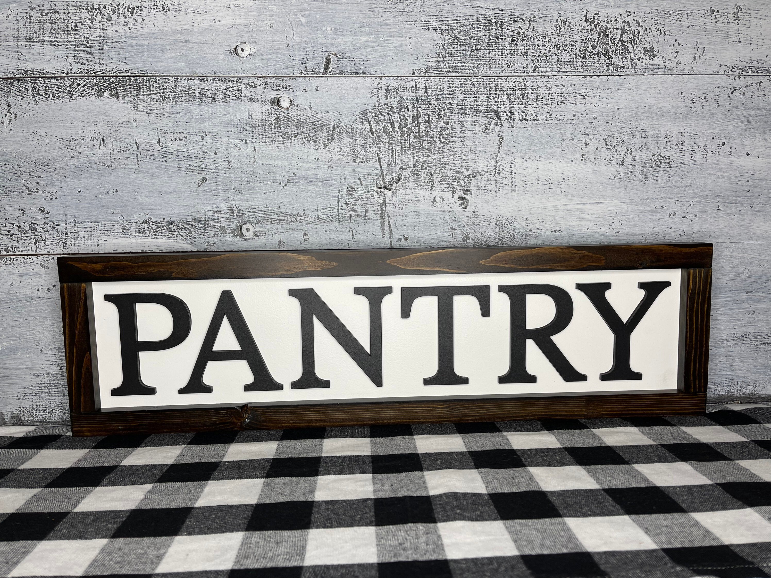 Kitchen Pantry Sign Rustic Farmhouse Decor 3D Raised Laser | Etsy