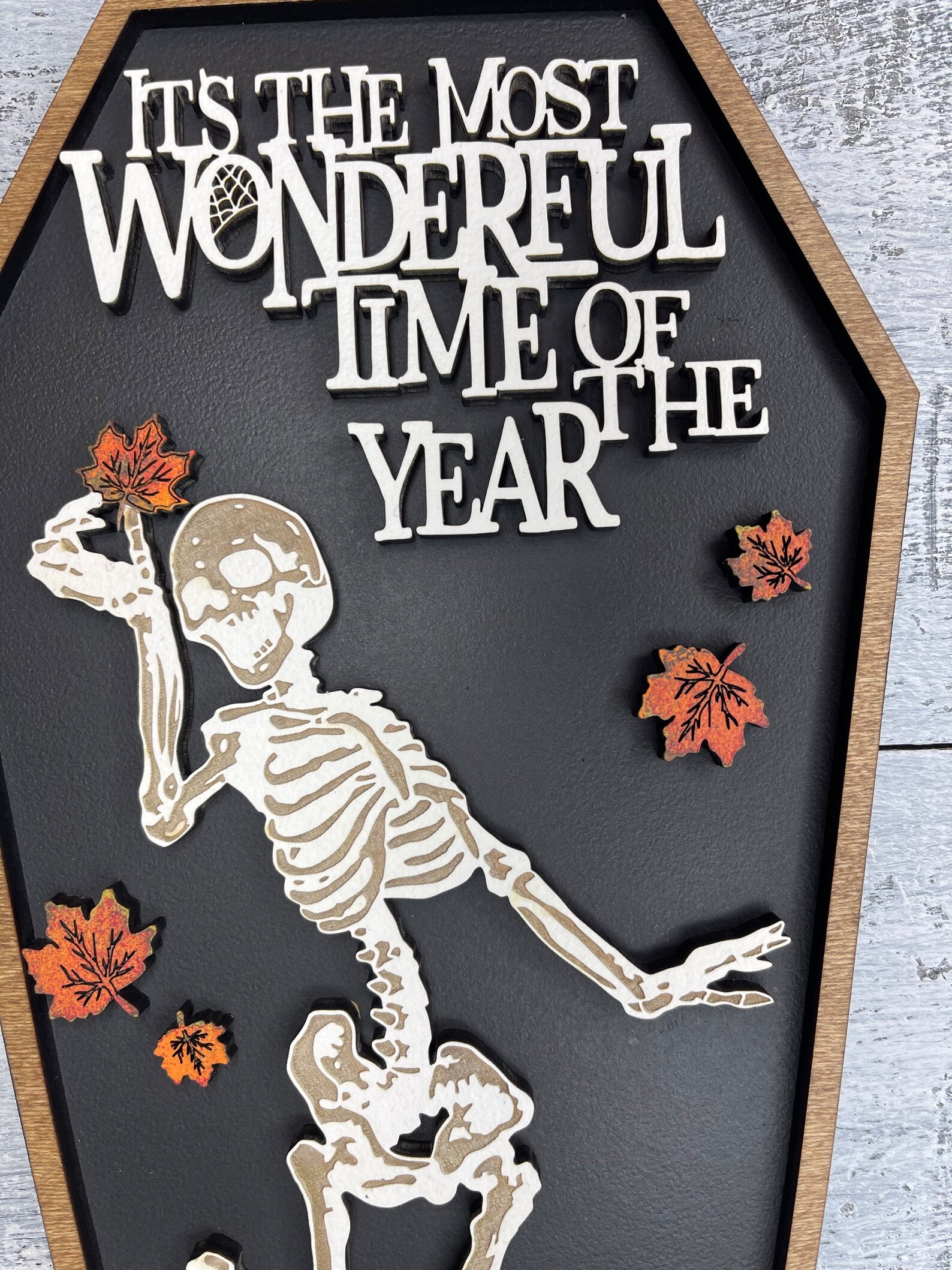 Halloween Dancing Skeleton Farmhouse Sign, Skeleton Sign, Farmhouse ...