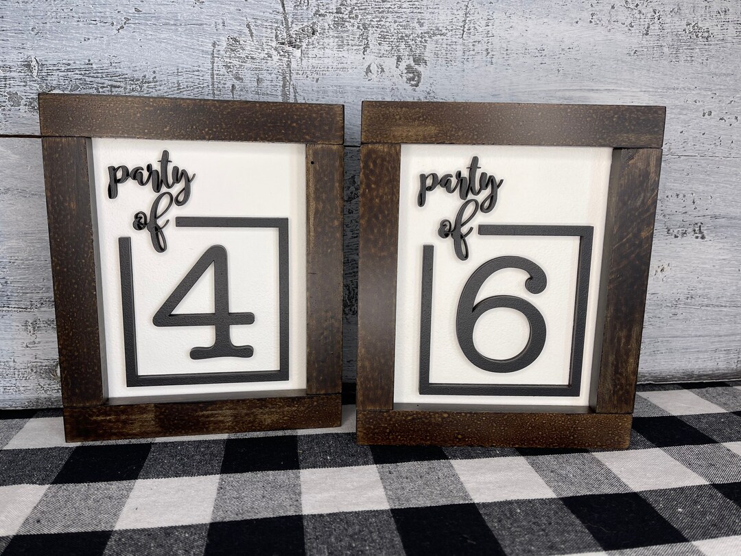 Party of Sign, Party of Number Sign, Party of Family Sign, Party of 2 ...