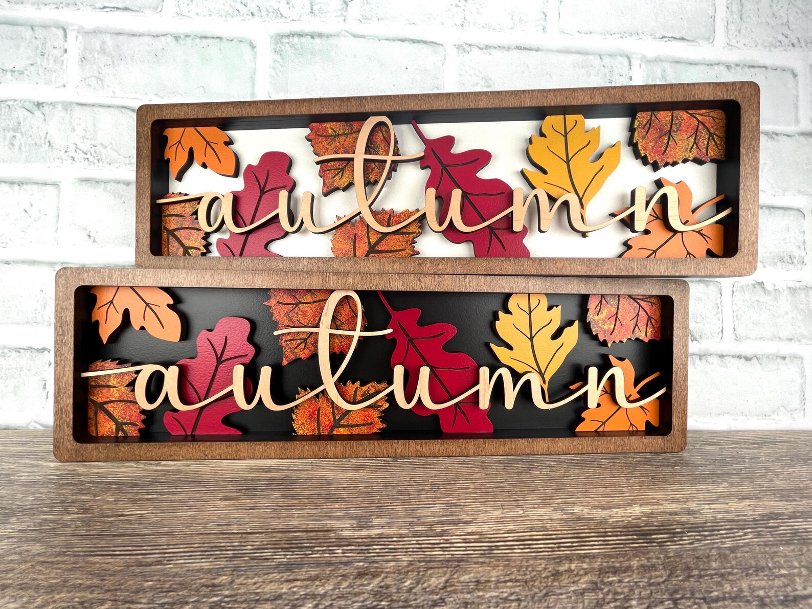 Layered Autumn Standing Sign, Fall Decor, Autumn Decor, Shelf Sitter ...