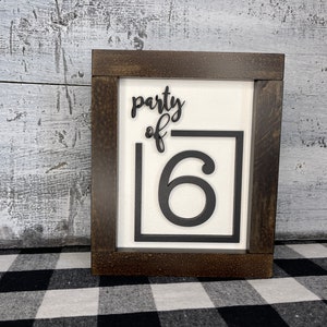 Party of Sign, Party of Number Sign, Party of Family Sign, Party of 2 ...