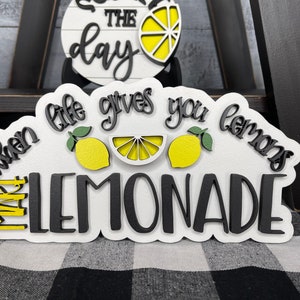 Lemons Tiered Tray Decor, When Life Gives You Lemons Make Lemonade Sign ...