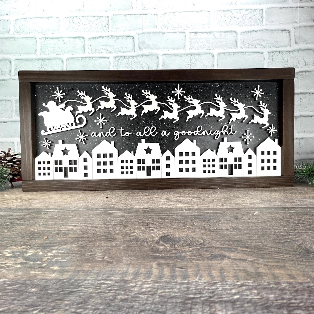 And to All a Goodnight, Christmas Sign, 3D Sign, Believe Sign ...