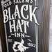 Old Salem’s Black Hat Inn Sign, 3D Sign, Farmhouse, Halloween Sign ...