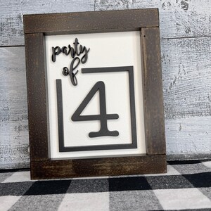 Party of Sign, Party of Number Sign, Party of Family Sign, Party of 2 ...