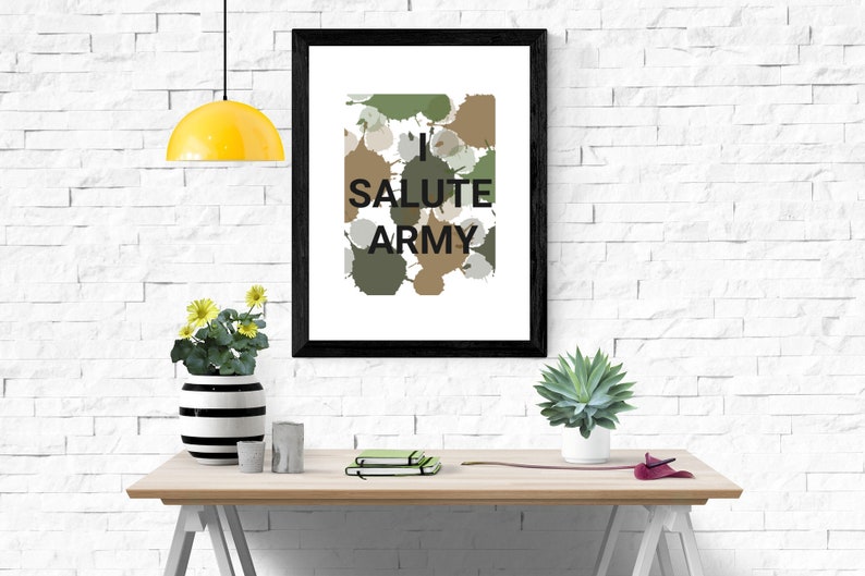 I Salute Army Printable Wall Art, Home Decor, Wall Art Prints ...