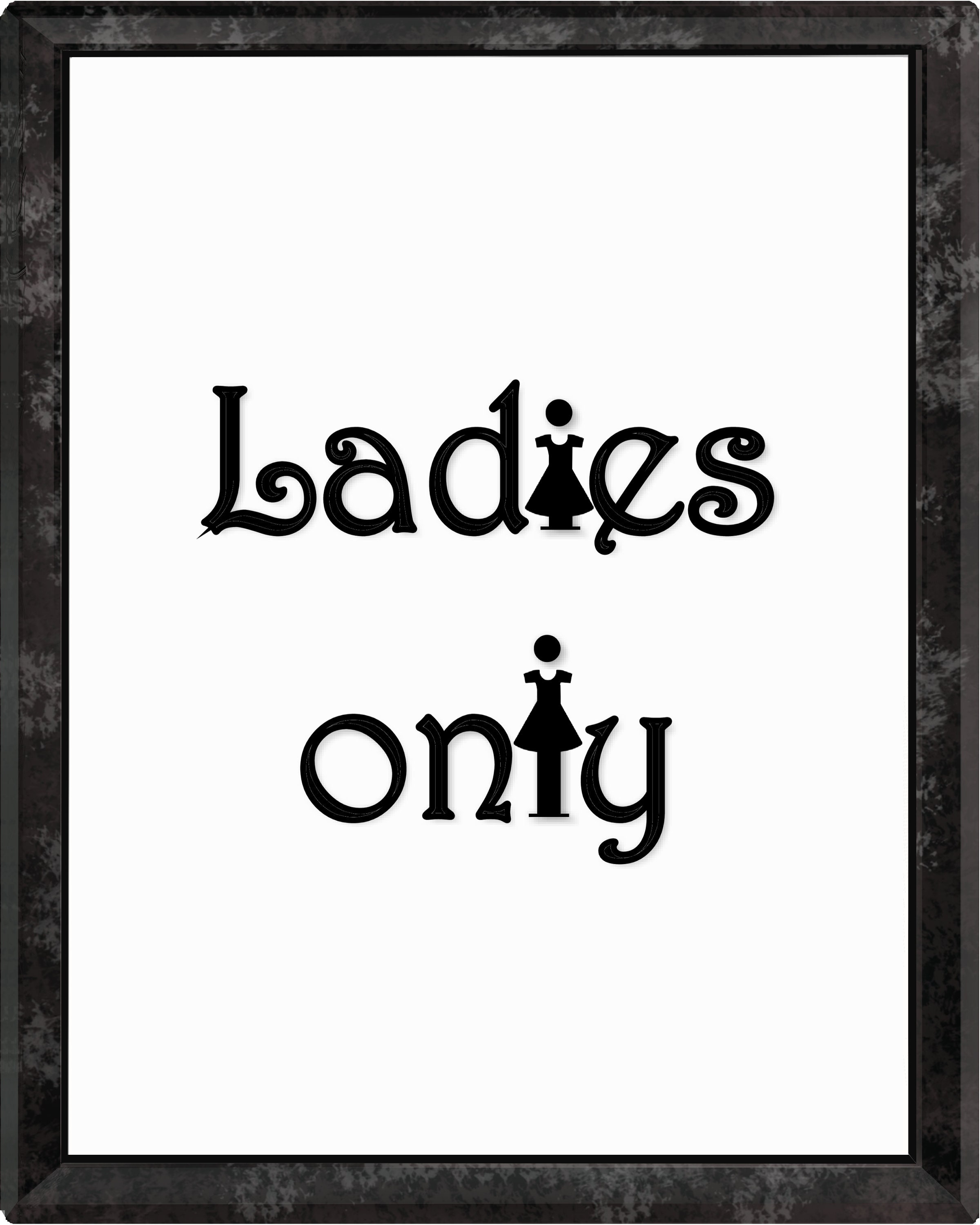 Ladies Only Printable Wall Art, Home Decor, Wall Art Prints, Printable ...