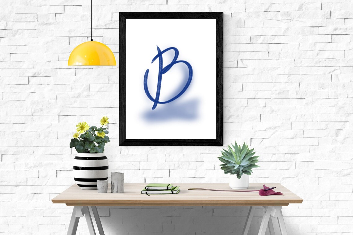 Letter B Printable Wall Art Home Decor Wall Art Prints - Etsy