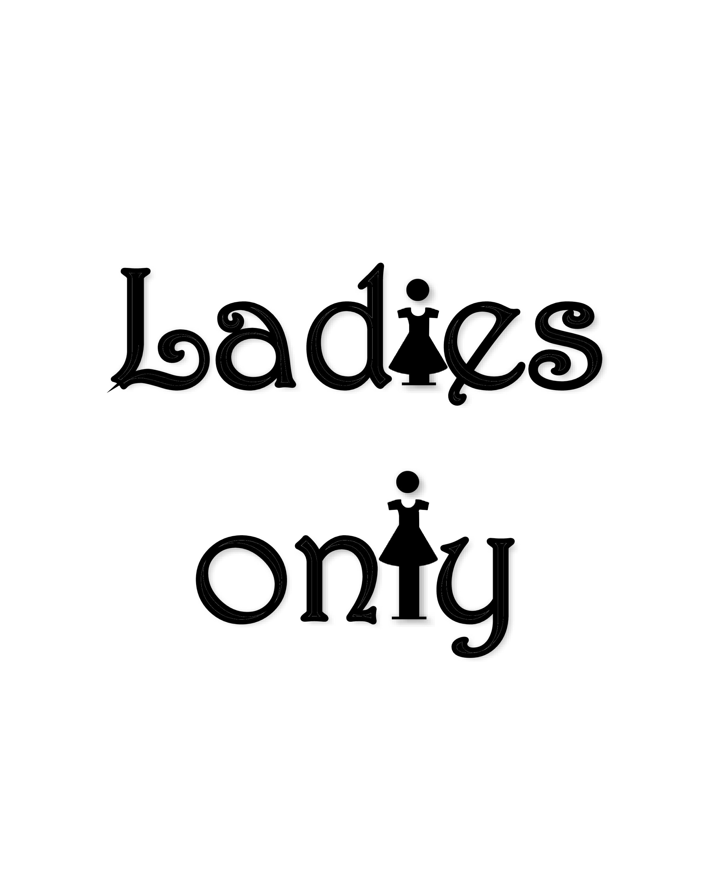 Ladies Only Printable Wall Art, Home Decor, Wall Art Prints, Printable ...