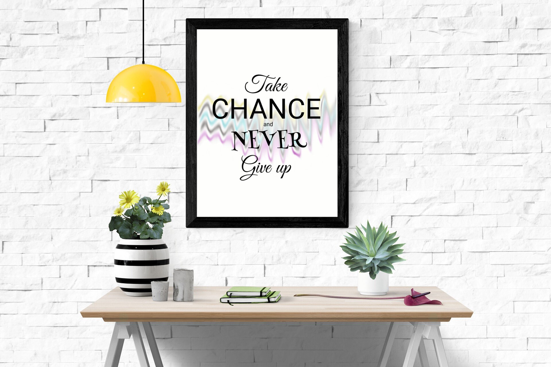Take Chance and Never Give up Printable Wall Art, Home Decor, Wall Art ...