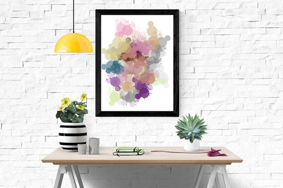 Color Splashes Printable Wall Art Home Decor Wall Art | Etsy