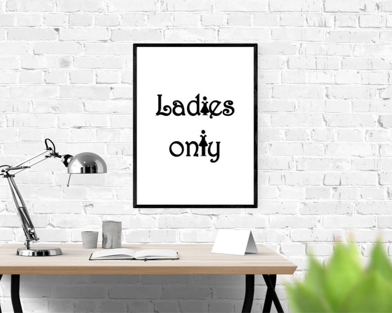 Ladies Only Printable Wall Art, Home Decor, Wall Art Prints, Printable ...
