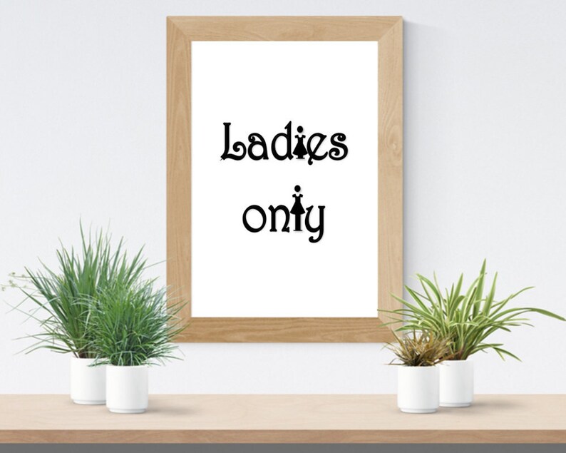 Ladies Only Printable Wall Art, Home Decor, Wall Art Prints, Printable ...