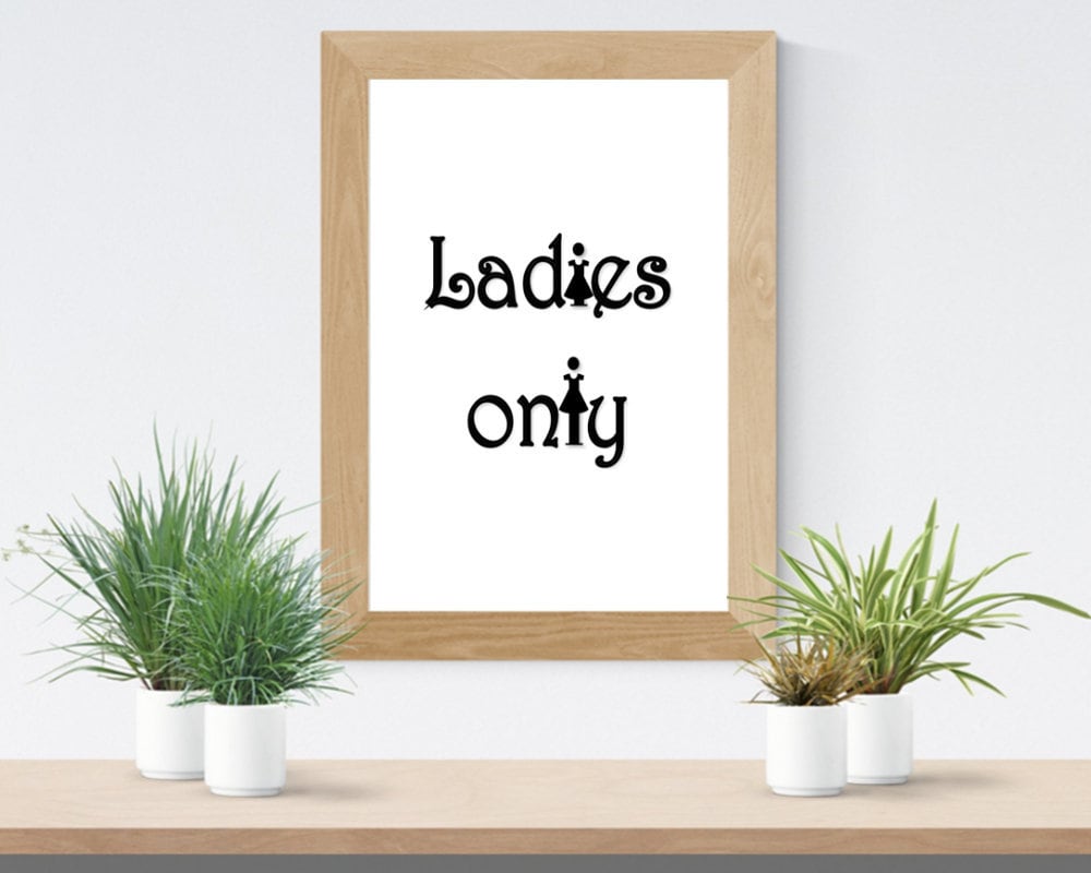 Ladies Only Printable Wall Art, Home Decor, Wall Art Prints, Printable ...
