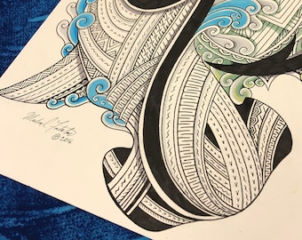 Hula girl tattoo | Etsy