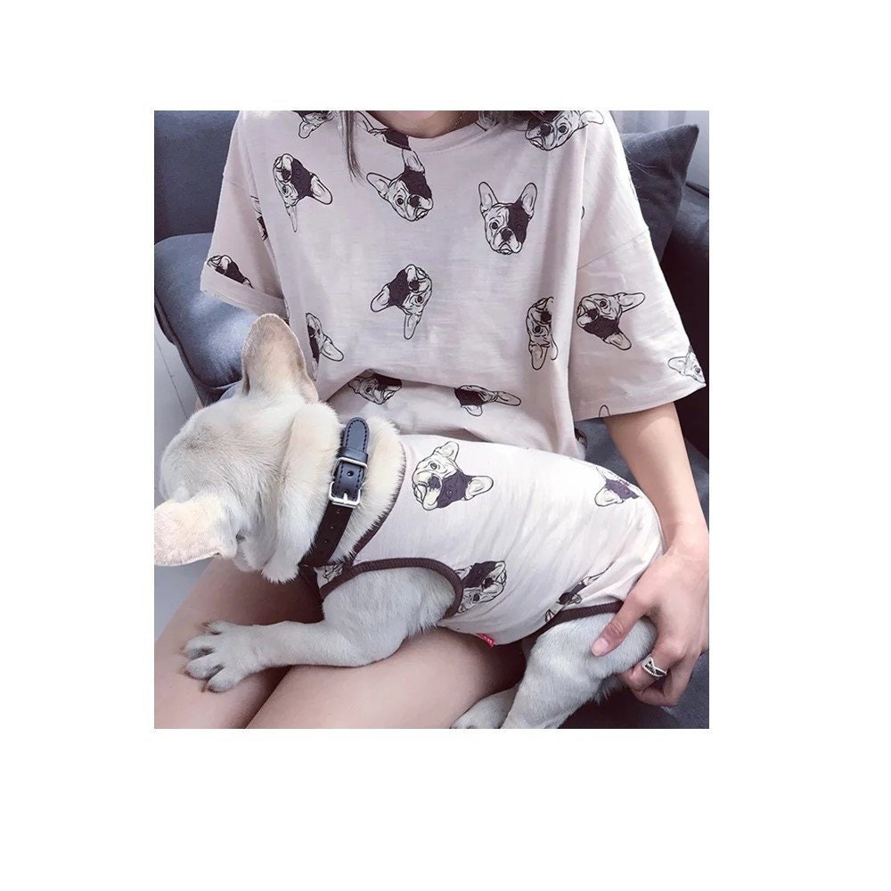 Matching Pet Owner Set Pets Cat Dog Parent, Lightweight Frenchie Print ...