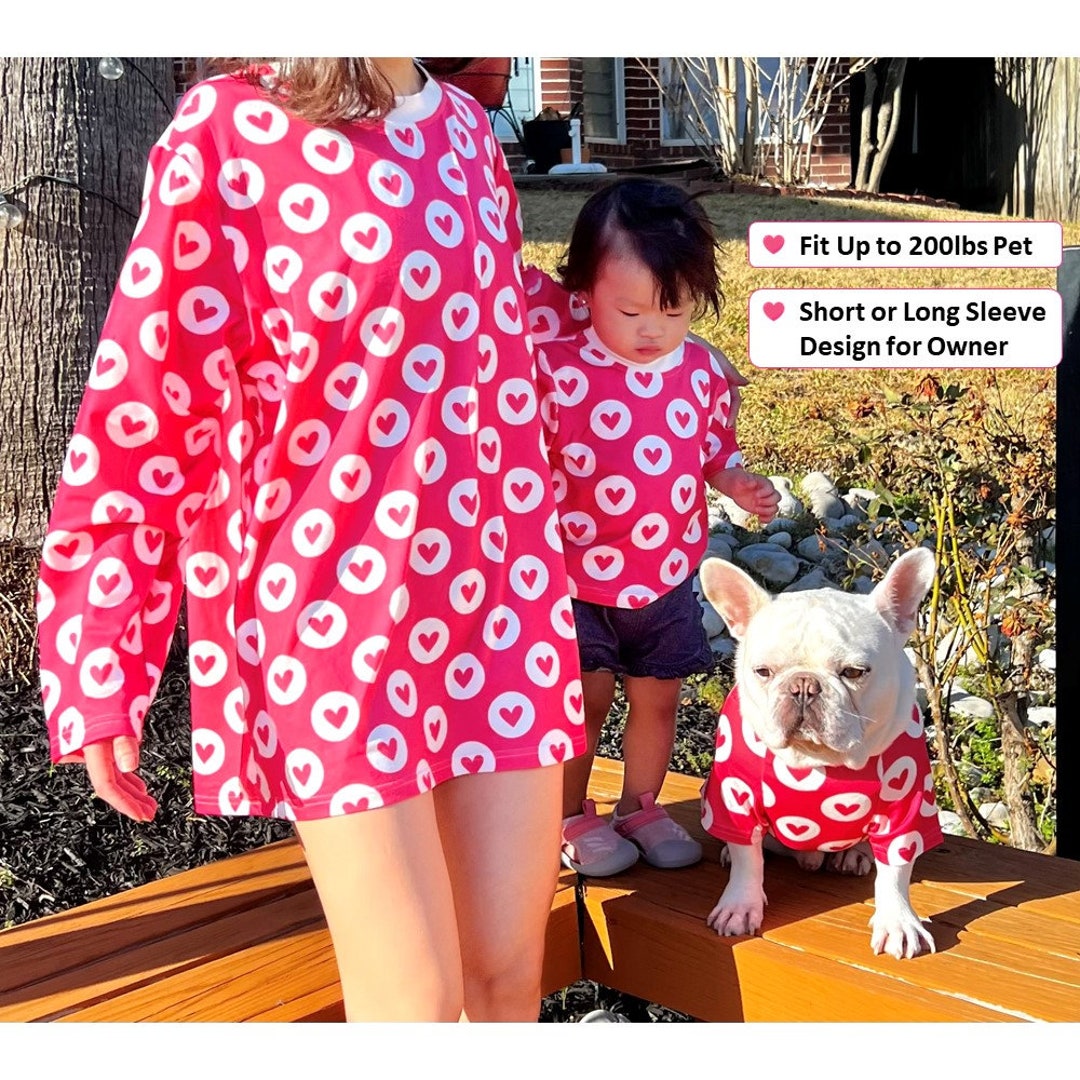 Valentine Matching Pet Owner Set for Dogs Cats, Heart Love Shape ...