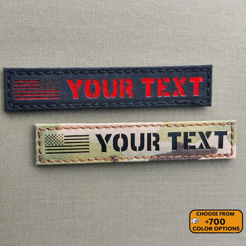 Velcro Name Tape With Flag - Etsy