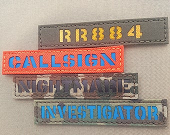 Custom 1x3.5 Your Name Tape Lasercut Patch - Etsy