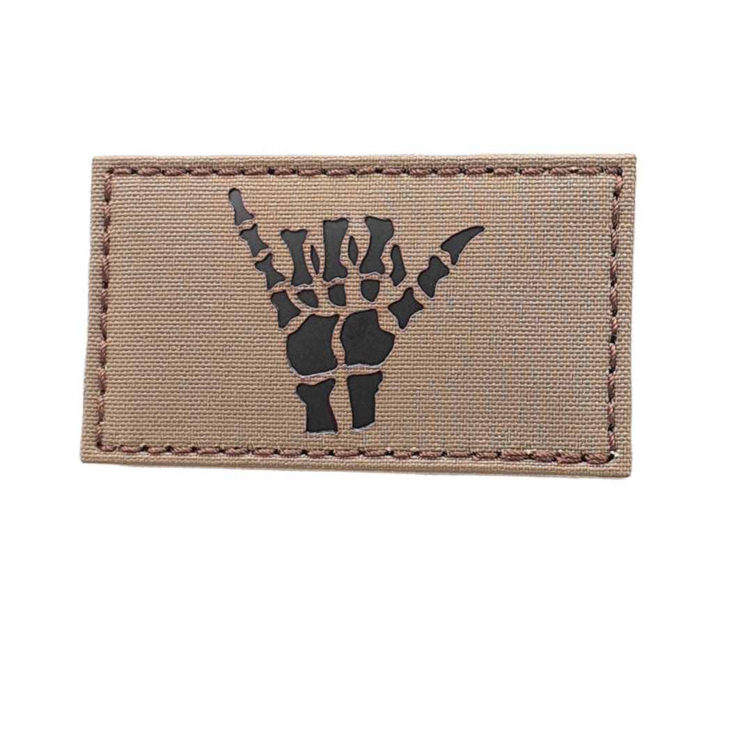 Shaka Hand Skeleton Bone Hang Loose 2"x3.5" Patch - Etsy