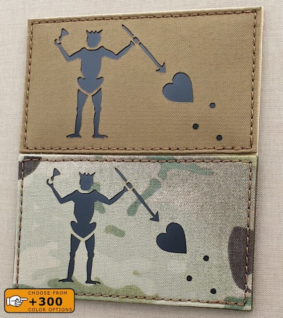 Blackbeard Flag Edward Teach 3x5 Lasercut Patch - Etsy