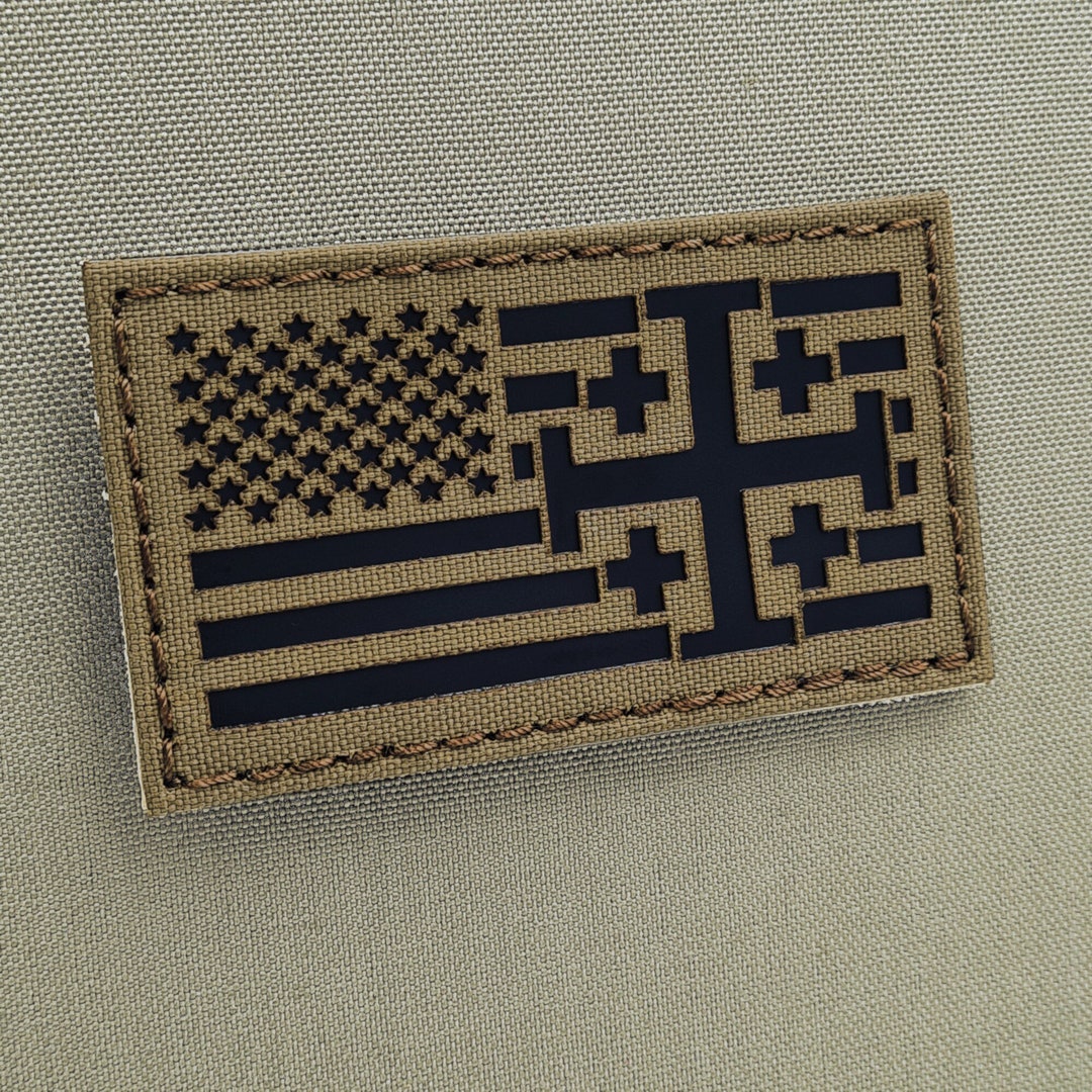 Jerusalem Order Holy Sepulchre Cross American Flag 2"x3.5" Laser Cut ...