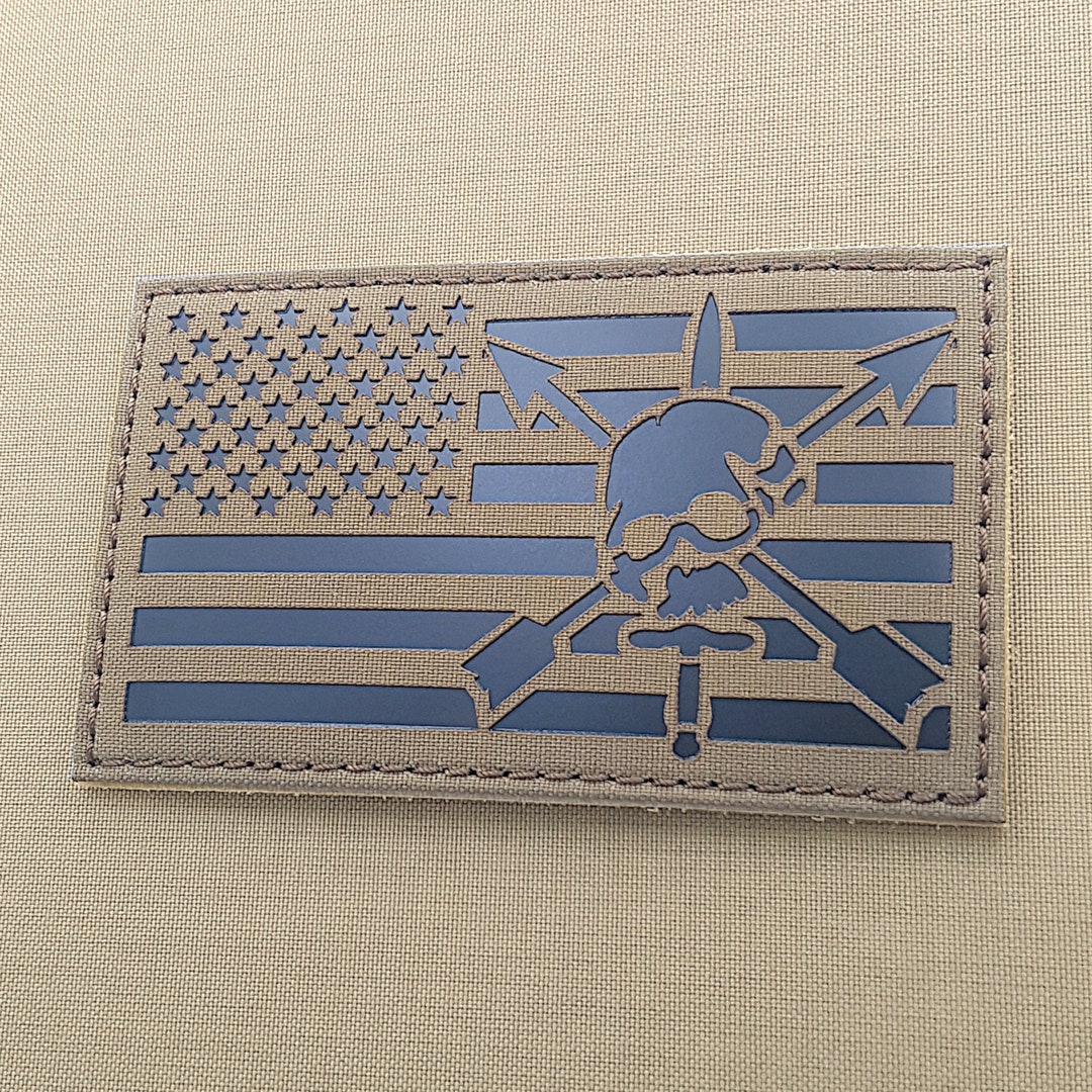 USA Flag Nous Defions SF Army Green Beret 3x5 Laser Cut Patch - Etsy