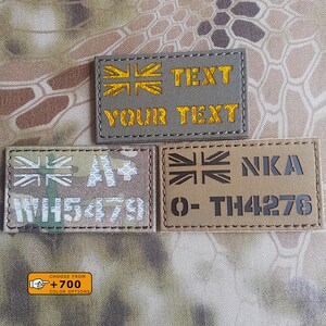 Custom ZAP MTP 2x3.5 Badge UK Union Jack Royal Marines British Lasercut ...