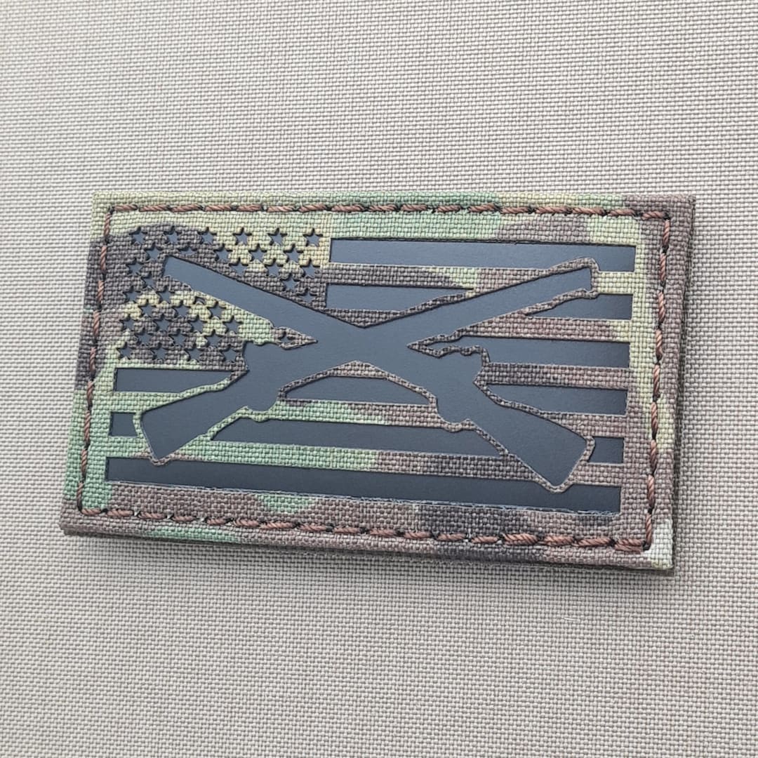 Crossed Rifle USA Flag US Army Infantry 2x3.5 Patch - Etsy