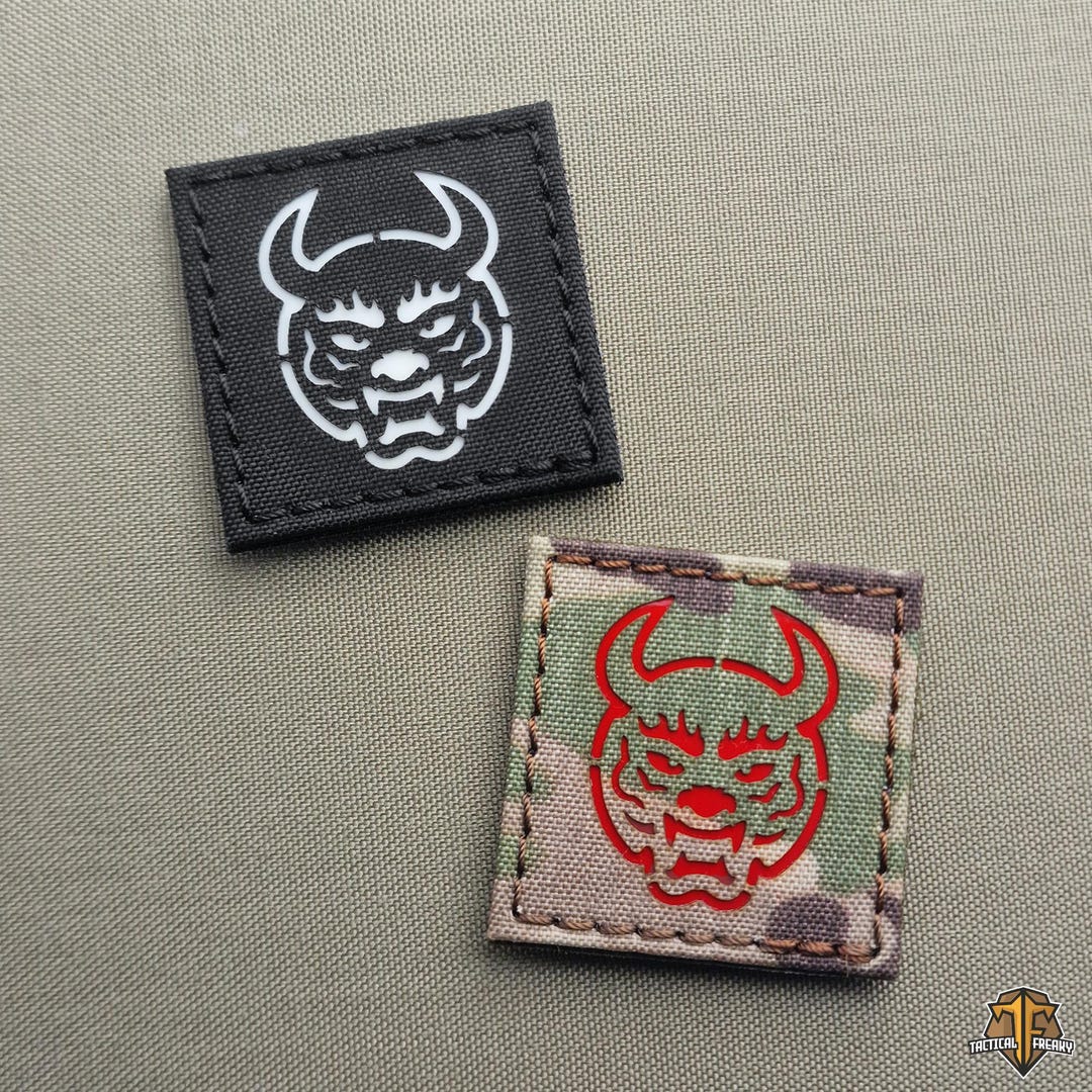 Japanese Oni Demon Mask Patch – Laser Cut Hook Backed - Etsy