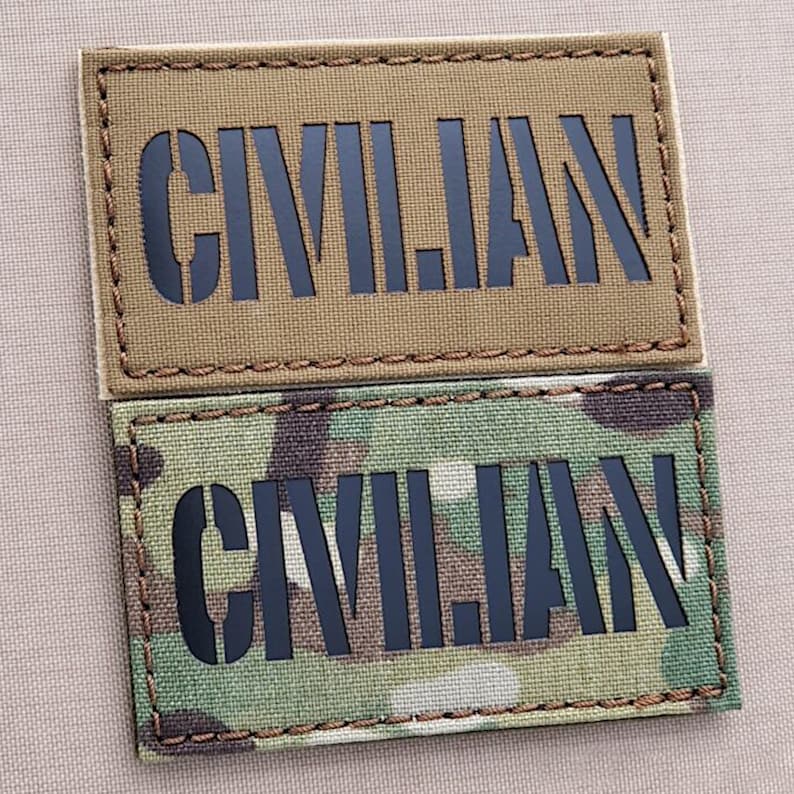 Civilian Identifier Badge 2"x3.5" Lasercut Patch - Etsy