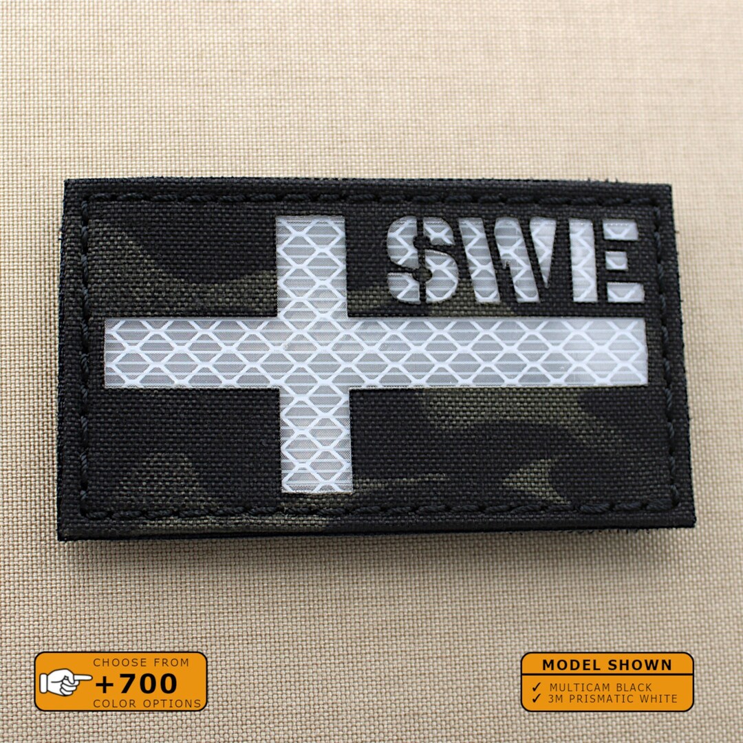 Sweden Sverige Flag 2"x3.5" Laser Cut Patch - Etsy