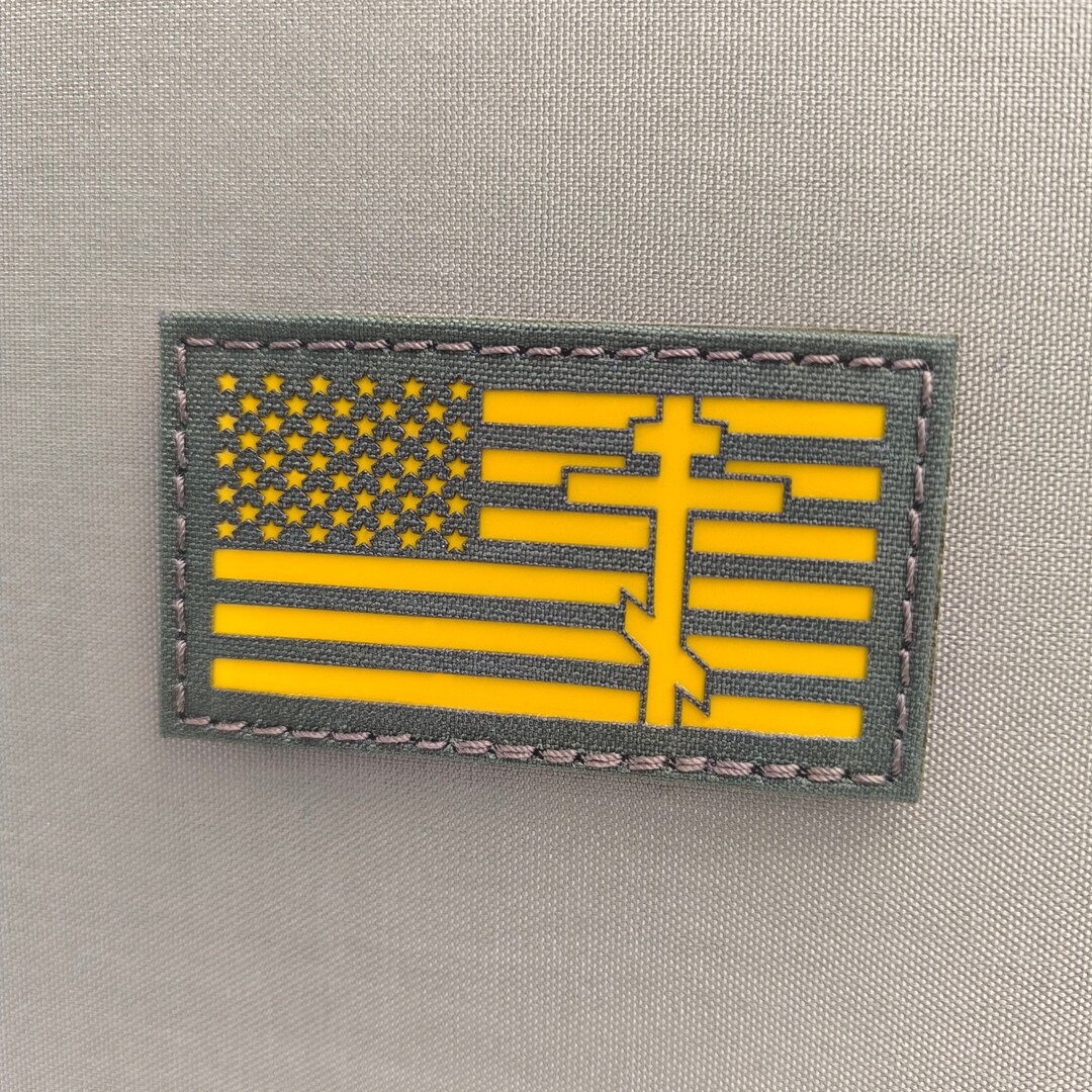 Orthodox Cross in USA Flag 2"x3.5" Laser Patch - Etsy
