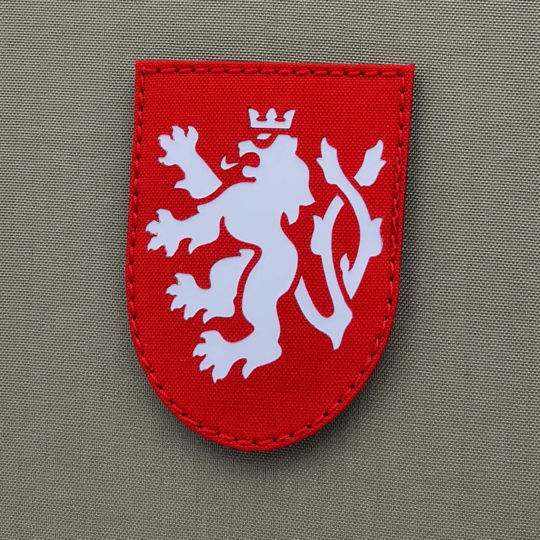 Shield Coat of Arms Lion Czech Bohemia 3"x2.25" Lasercut Patch - Etsy
