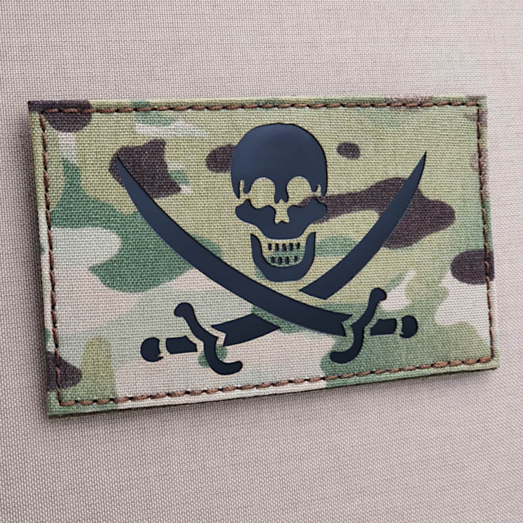 Jolly Roger Calico Jack Flag Pirate Jack Rackham 3"x5" Laser Cut Patch ...