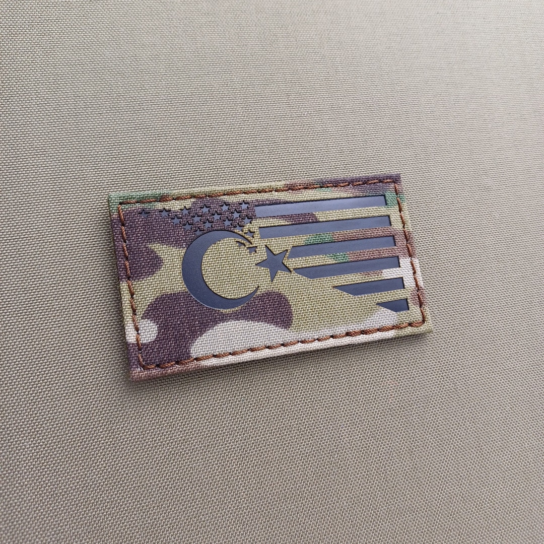 USA Turkey Friendship Alliance Flag 2"x3.5" Laser Patch - Etsy