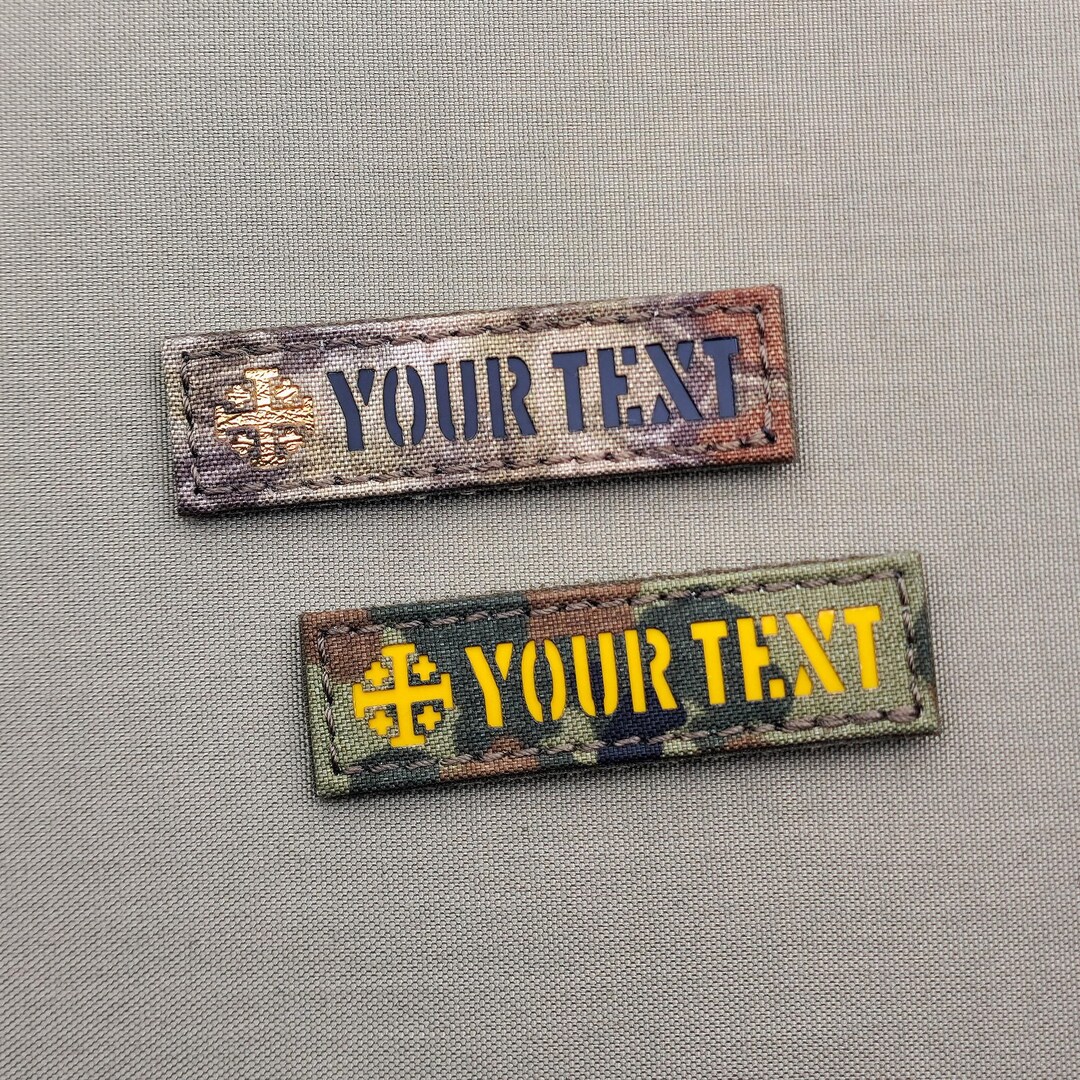 Custom Name Tape 1″x3.5″ Your Text With Holy Cross Velcro Patch - Etsy