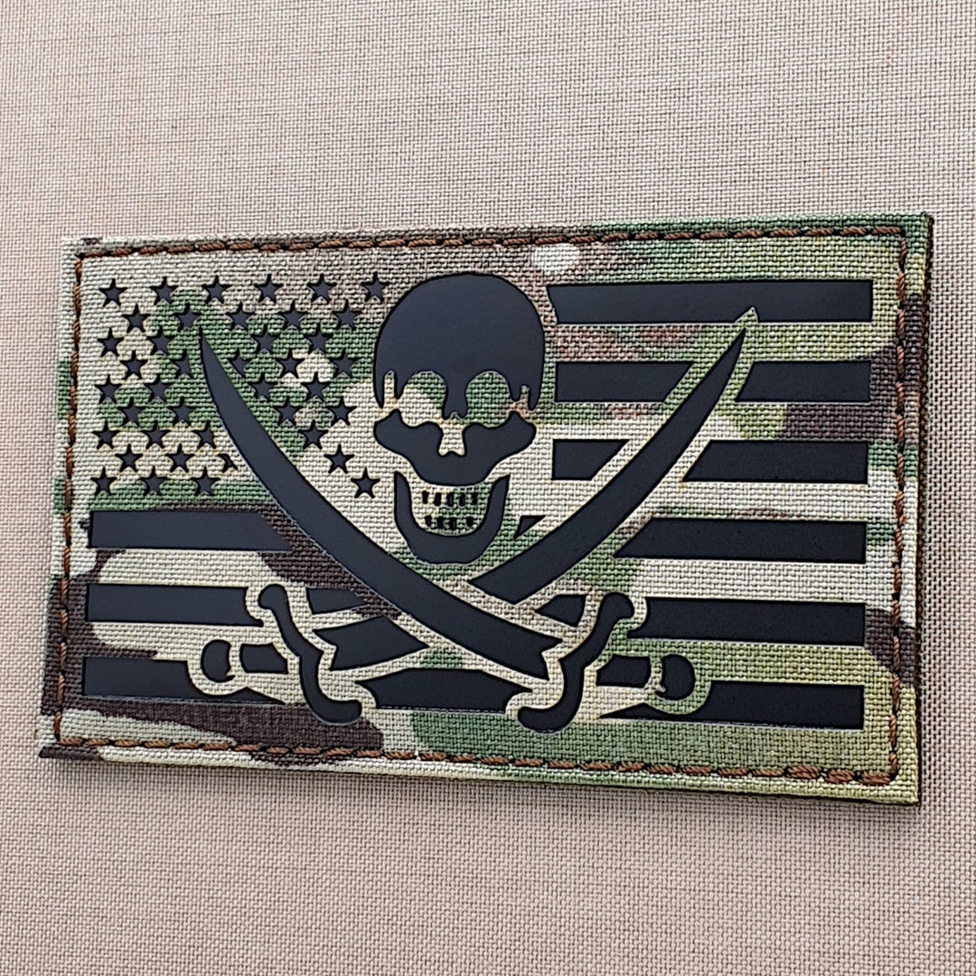 Jolly Roger Calico Jack USA Flag Pirate American Jack Rackham 3"x5 ...