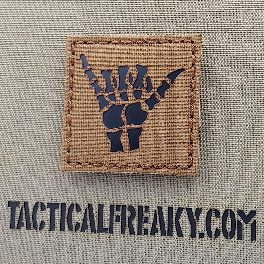 Shaka Sign Skeleton Hang Loose 2"x2" Laser Cut Patch - Etsy