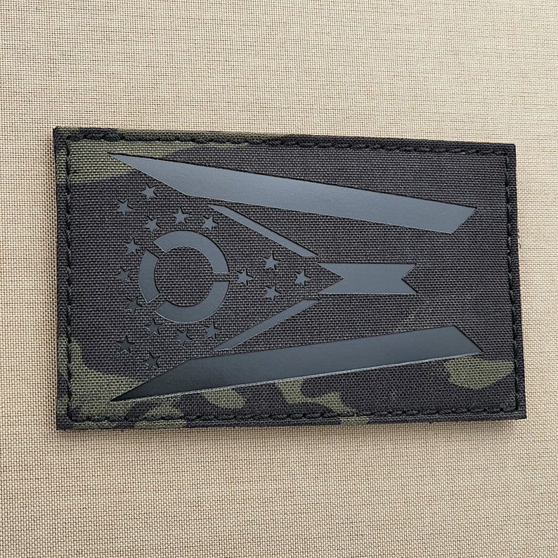 Ohio State Flag OH 2"x3.5" Laser Cut Patch - Etsy