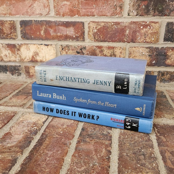 Blue Book Stack - Etsy