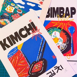 Kimchi Art Print: Retro Korean Food Poster - Etsy