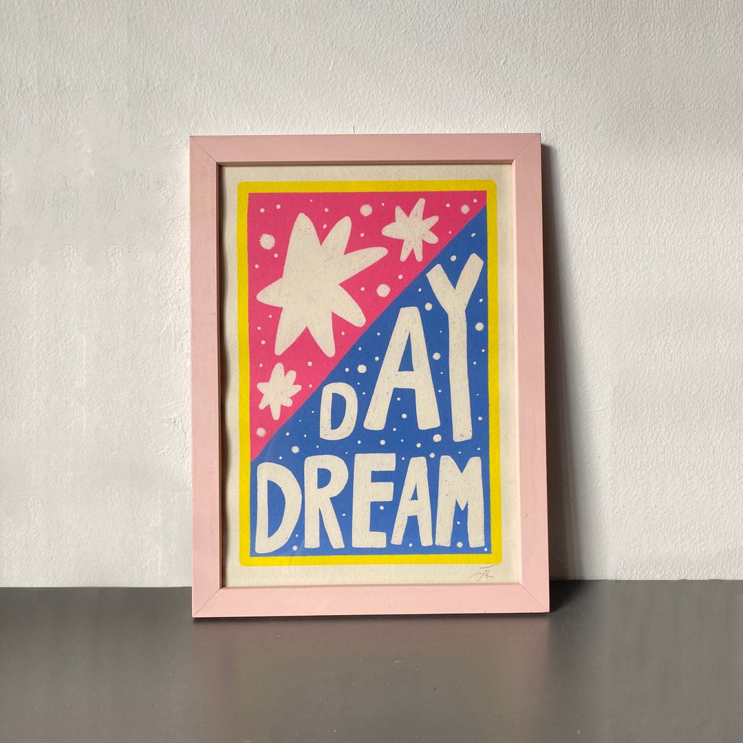 Daydream Graphic Poster: Framed A4 Giclée Print - Etsy