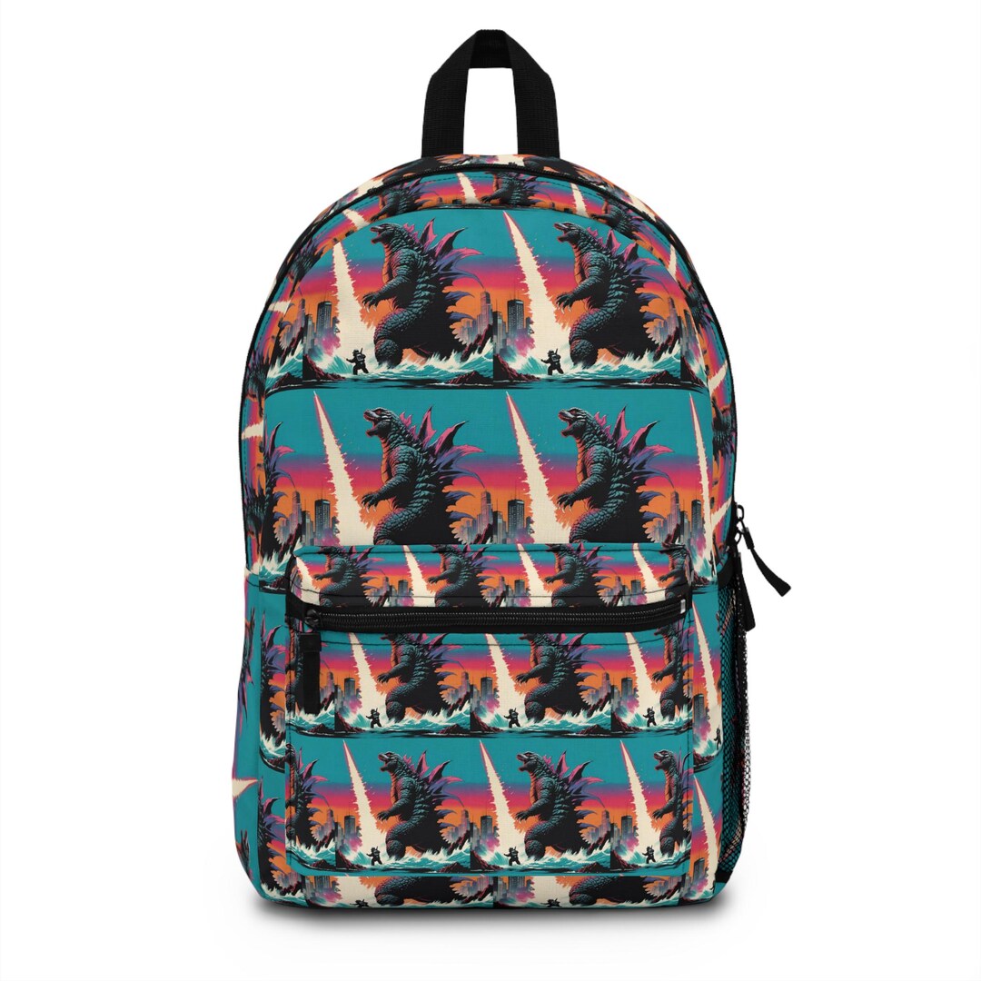 Godzilla Wars Backpack, Electric Design Travel Bag, Back to School ...