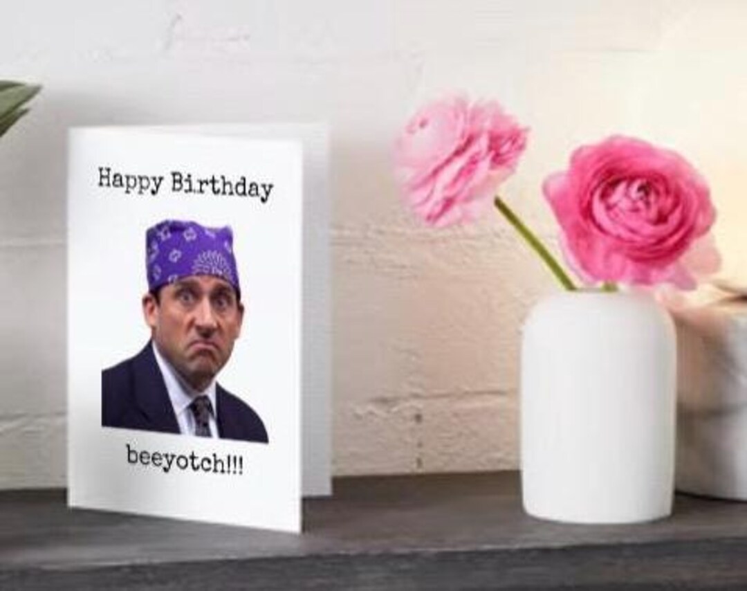 Prison Mike Birthday Card, Funny Birthday Card Office Boss, Digital ...