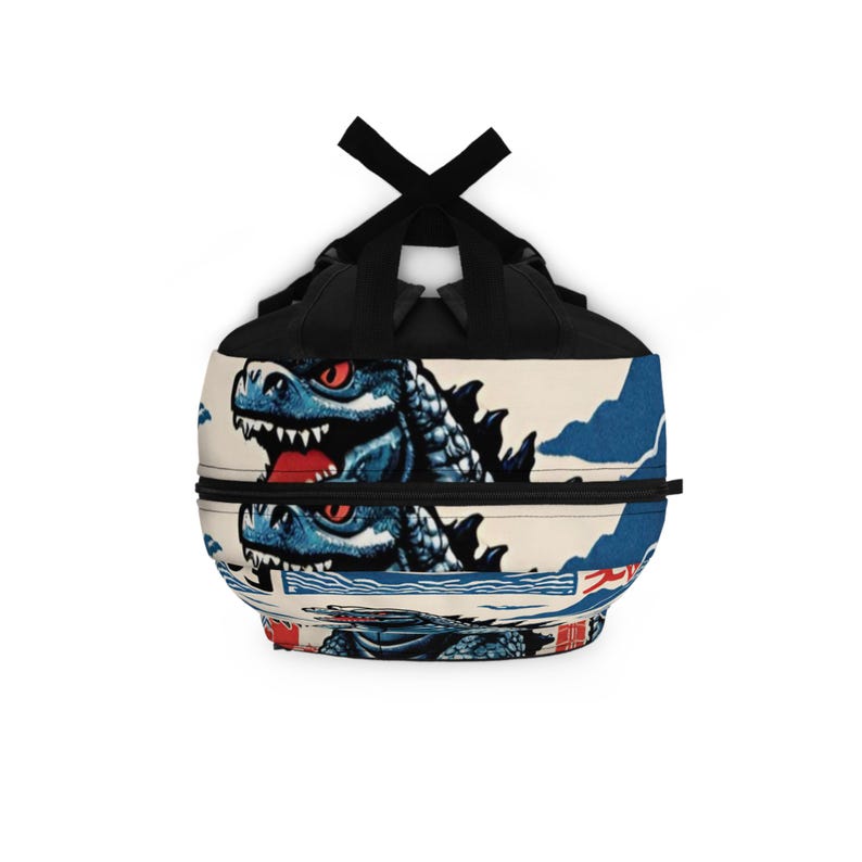 Godzilla Backpack, Japanese Stamp Art, Vintage Travel Bag, Back to ...