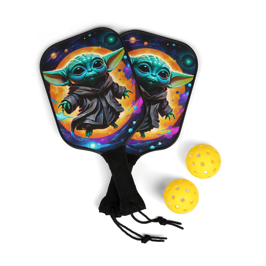 Baby Alien Pickleball Paddle Set Unique Pickleball Gift for Retro ...
