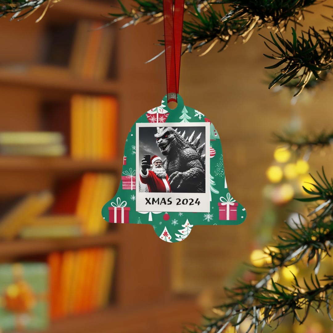 2025 Godzilla Christmas Ornament, Holiday Decor With Santa Godzilla and ...