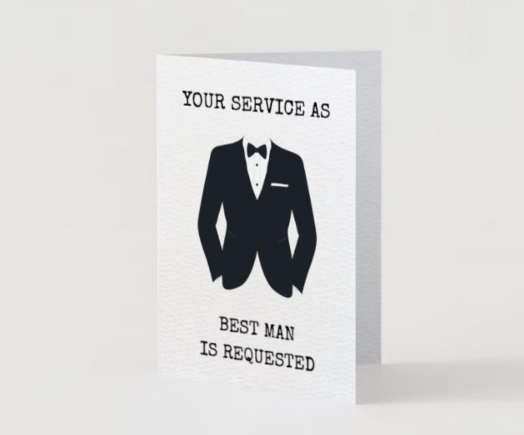 Will You Be My Best Man Best Man Proposal Card Digital Download Best ...